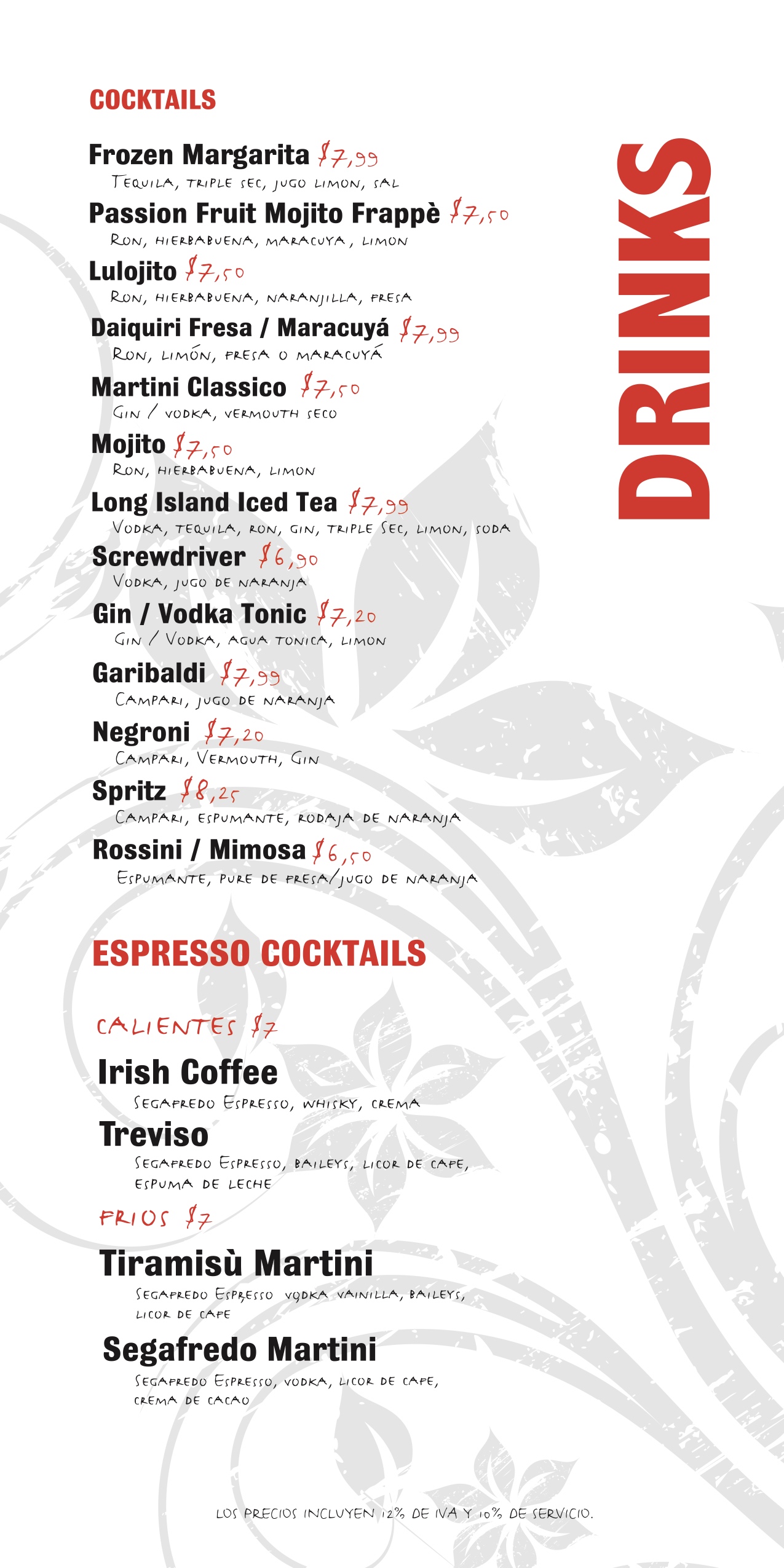 Segafredo Menú - fernandoherdoiza - Página 9 | Flip PDF en línea | PubHTML5