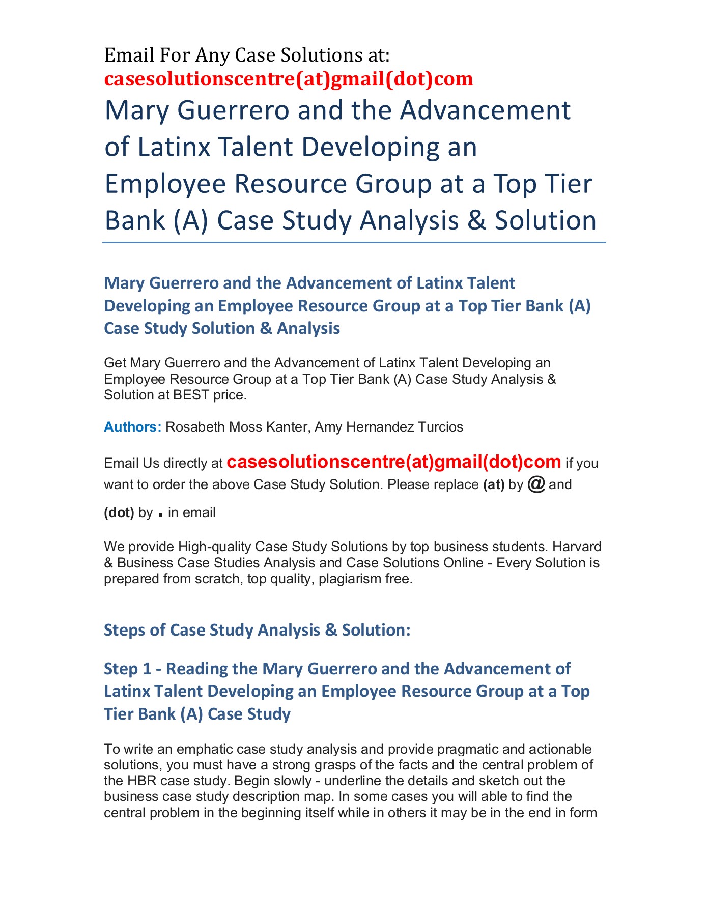 Mary Guerrero and the Advancement of Latinx Talent Developing an Employee Resource Group at a ...