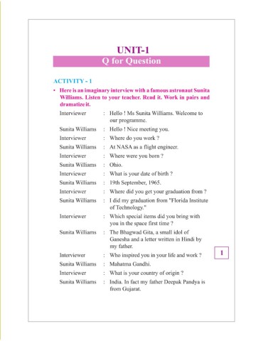 ENGLISH SEM-1 UNIT-1 Q FOR QUESTION