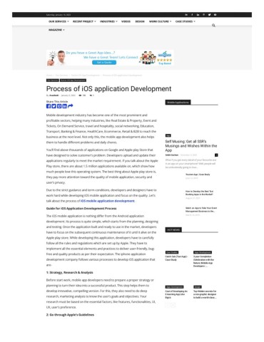 Process of iOS application Development