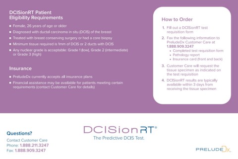 DCISionRT Patient Eligibility Card