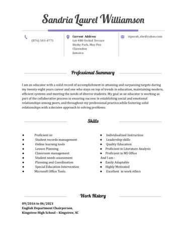 Resume for SLW (1) - Yashmin Levy - Page 1 - 0 | Flip PDF Online | PubHTML5