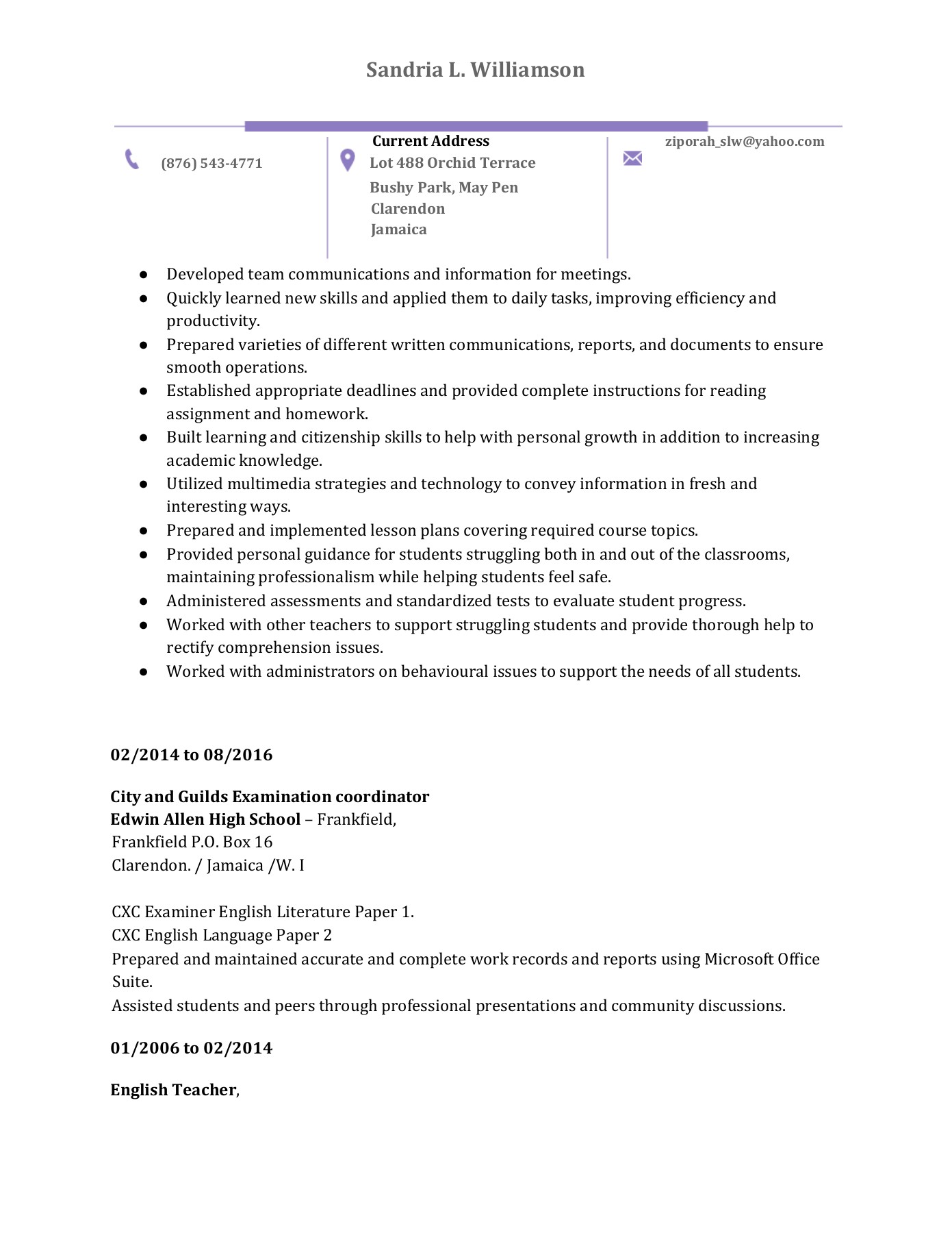 Resume - Yashmin Levy - Page 6 | Flip PDF Online | PubHTML5