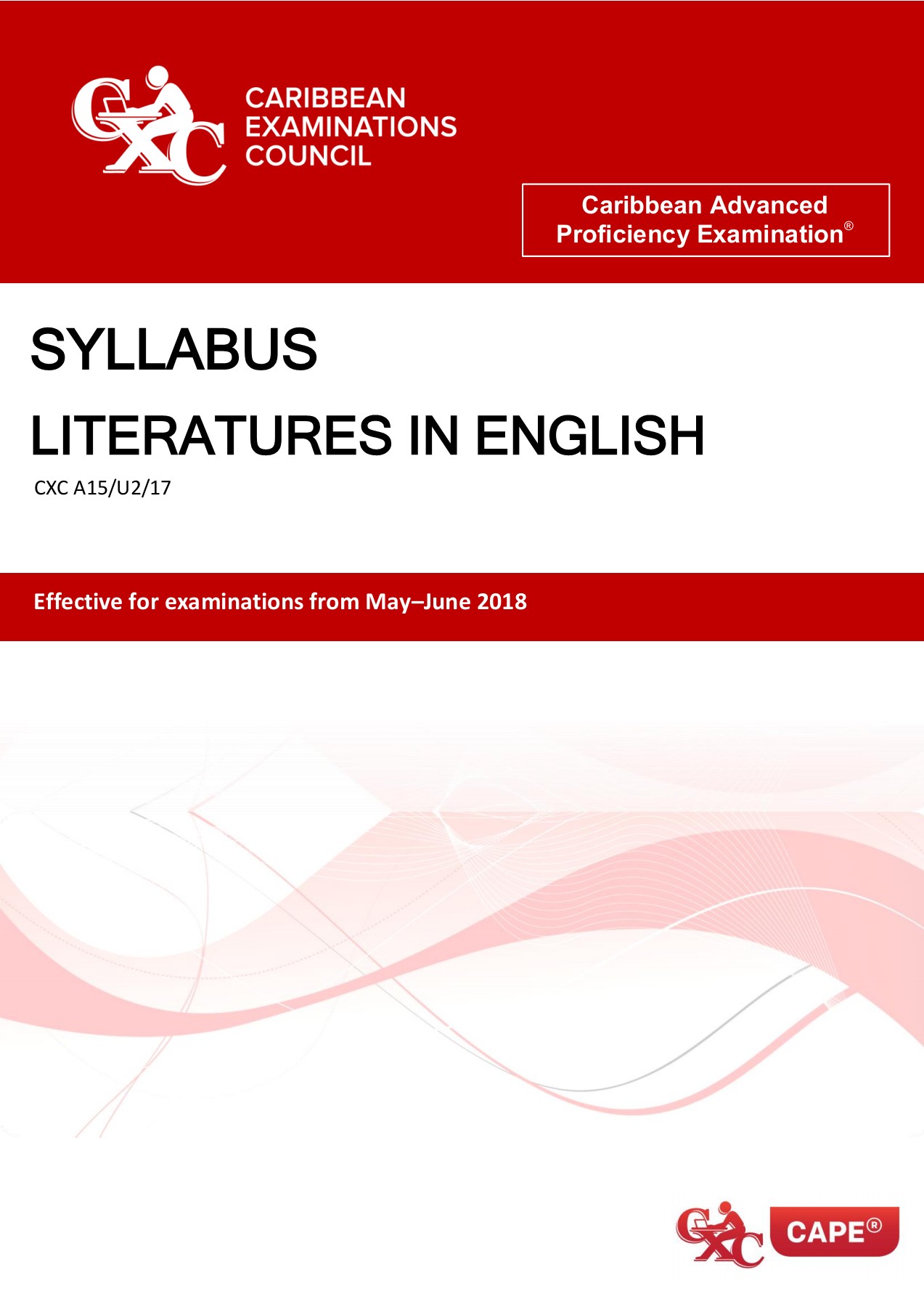 CAPE Literatures in English Syllabus - 2017 - Yashmin Levy - Page 1 ...