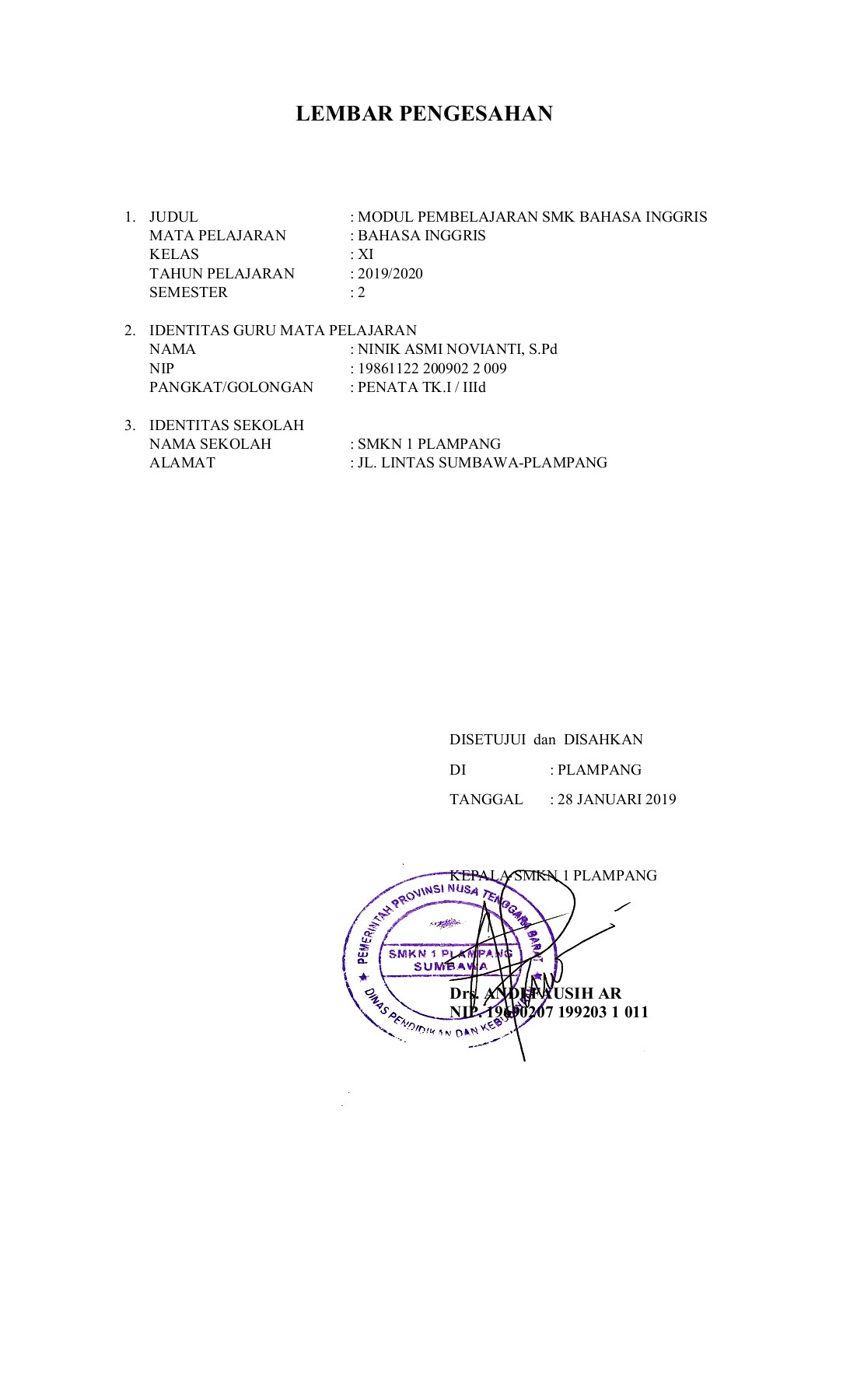MODUL PEMBELAJARAN SMK BAHASA INGGRIS - asminovi - Page 2 | Flip PDF ...