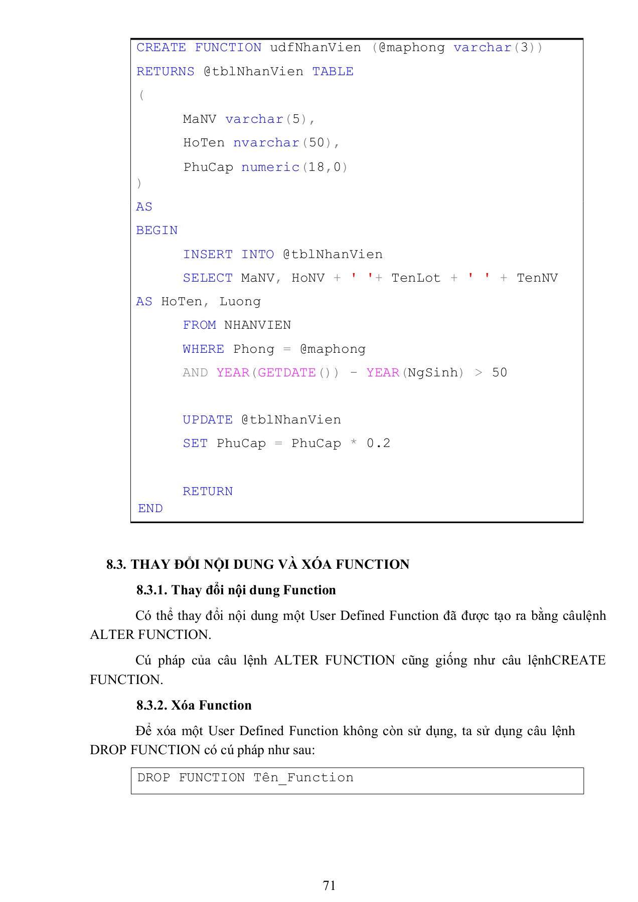 BaiGiang_SQLServer_NguyenThanhThuy_2022 - Thủy Nguyễn - Trang 73 | PDF lật trang trực tuyến ...