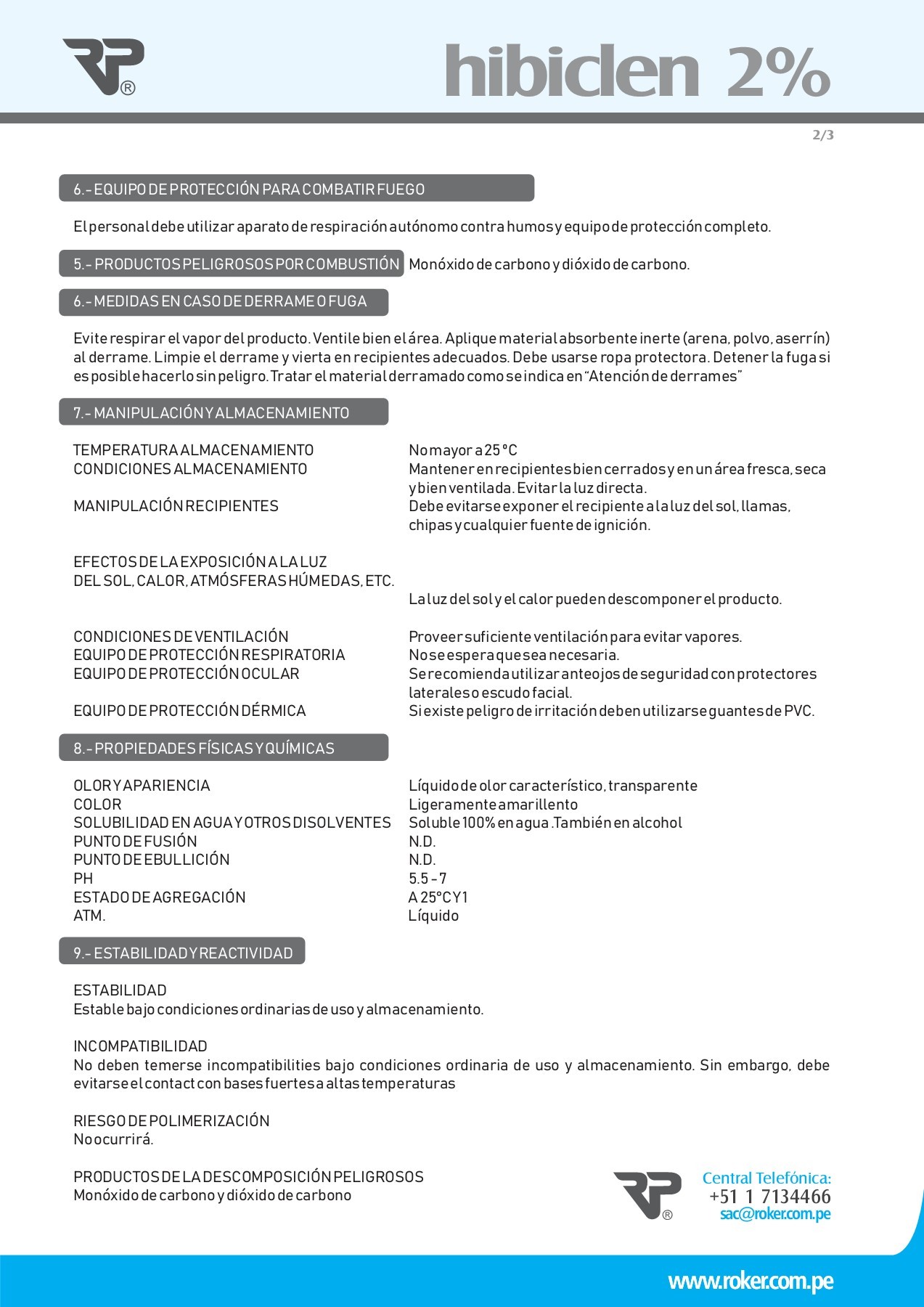 catalogo productos roker horeca con hojas de seguridad - cesar.palacios ...