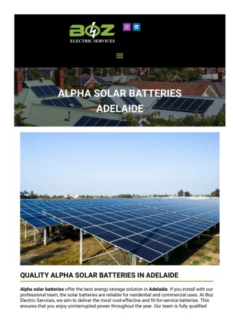 Alpha solar batteries adelaide