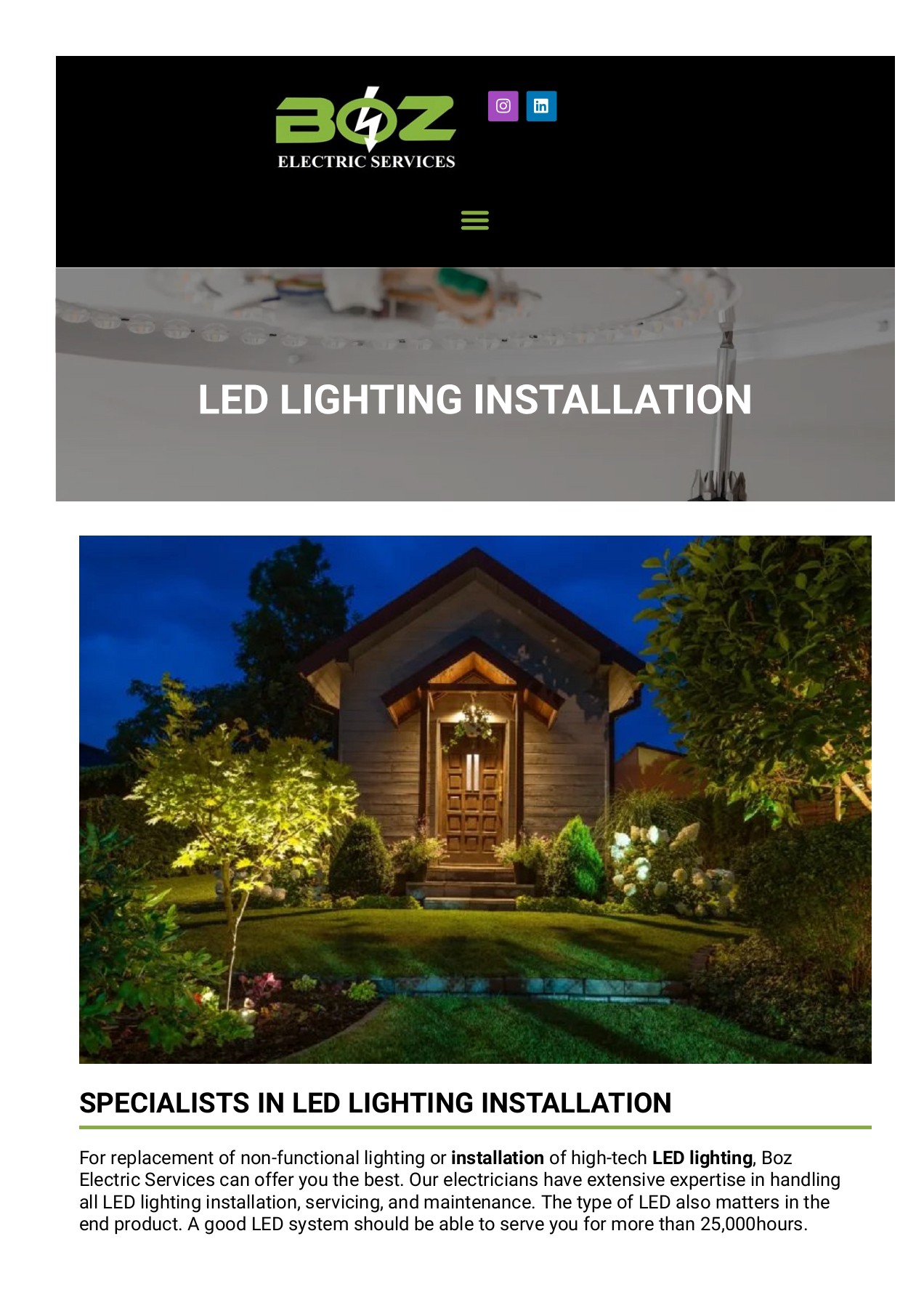 Led Lighting Installation - BOZ Electric Services - Page 1 - 4 | Flip ...