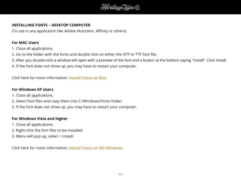 HTC Installing Fonts - Desktop Computer (1) - Template Duo - Page 1 - 1 ...