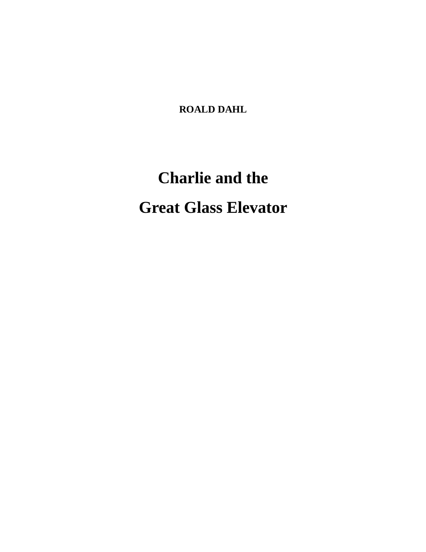 Charlie and the Great Glass Elevator - sheoranvaishnavi - Page 2 | Flip ...