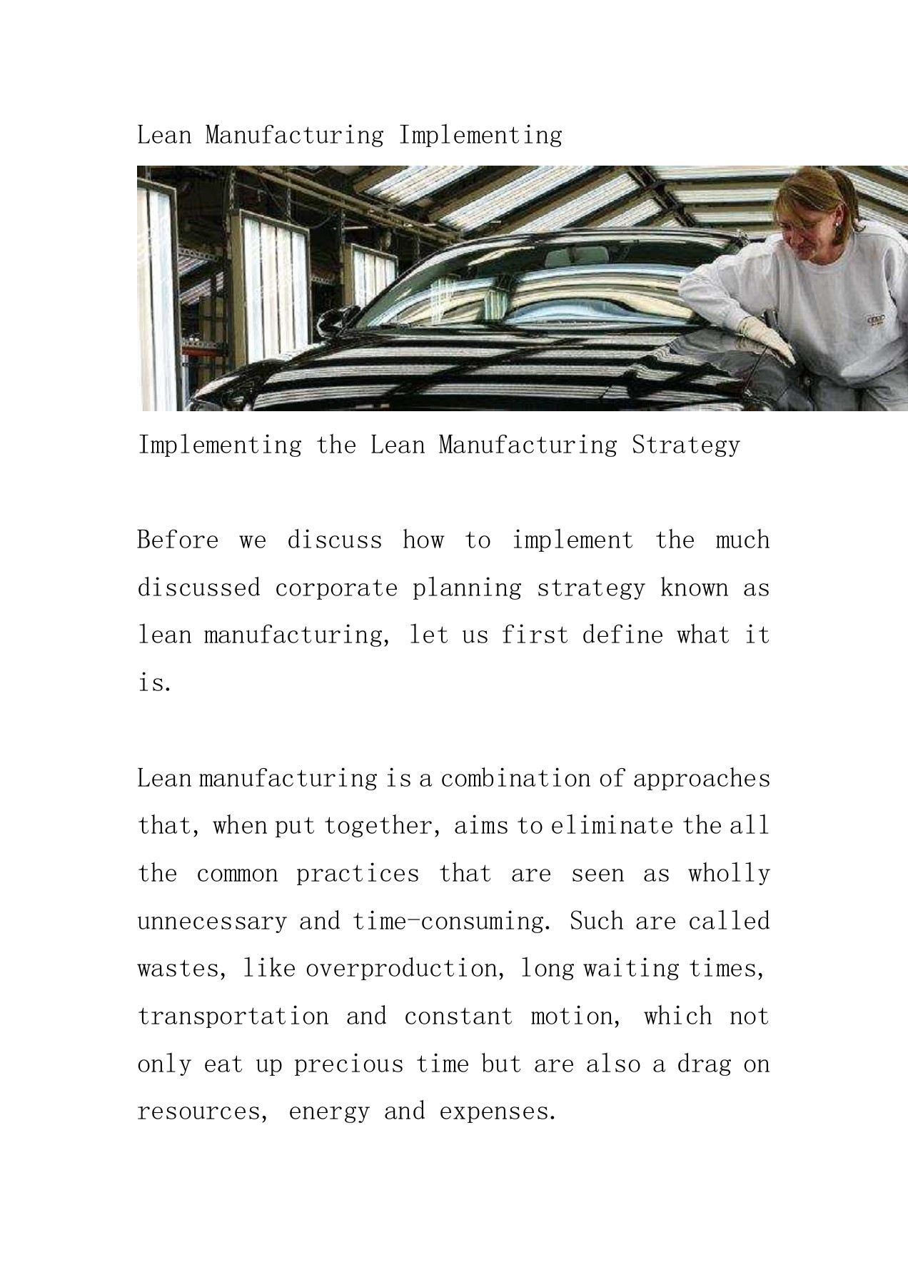 Lean Manufacturing Implementing - nelson - Page 1 - 5 | Flip PDF Online | PubHTML5