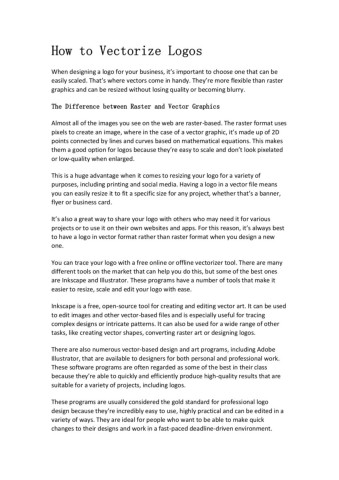 How to Vectorize Logos - qqf11426 - Page 1 - 2 | Flip PDF Online | PubHTML5