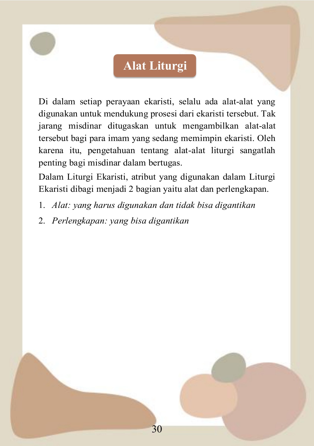 Buku Calon Misdinar 2021 - pelmissathora - Halaman 33 | PDF Online | PubHTML5