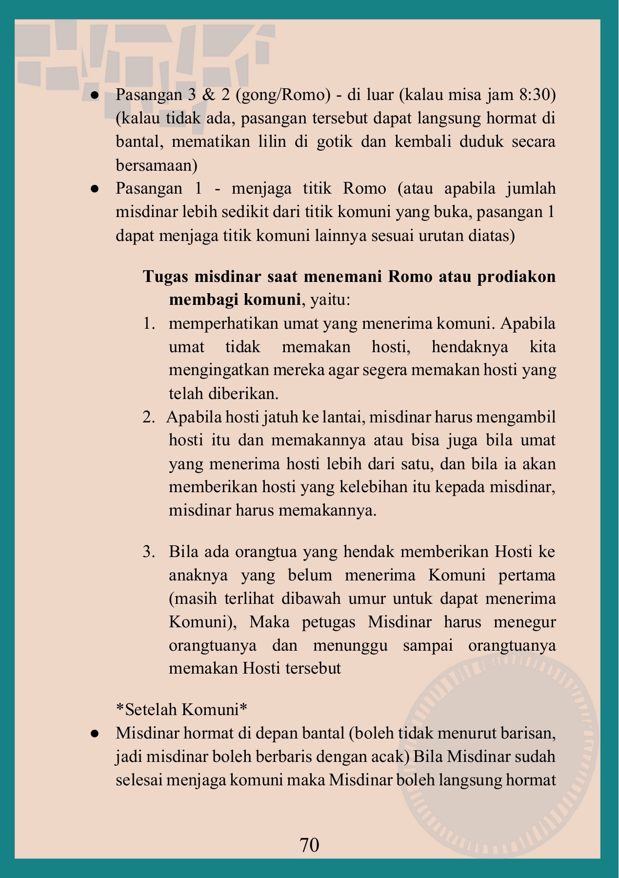 Buku Calon Misdinar 2021 - pelmissathora - Halaman 73 | PDF Online | PubHTML5