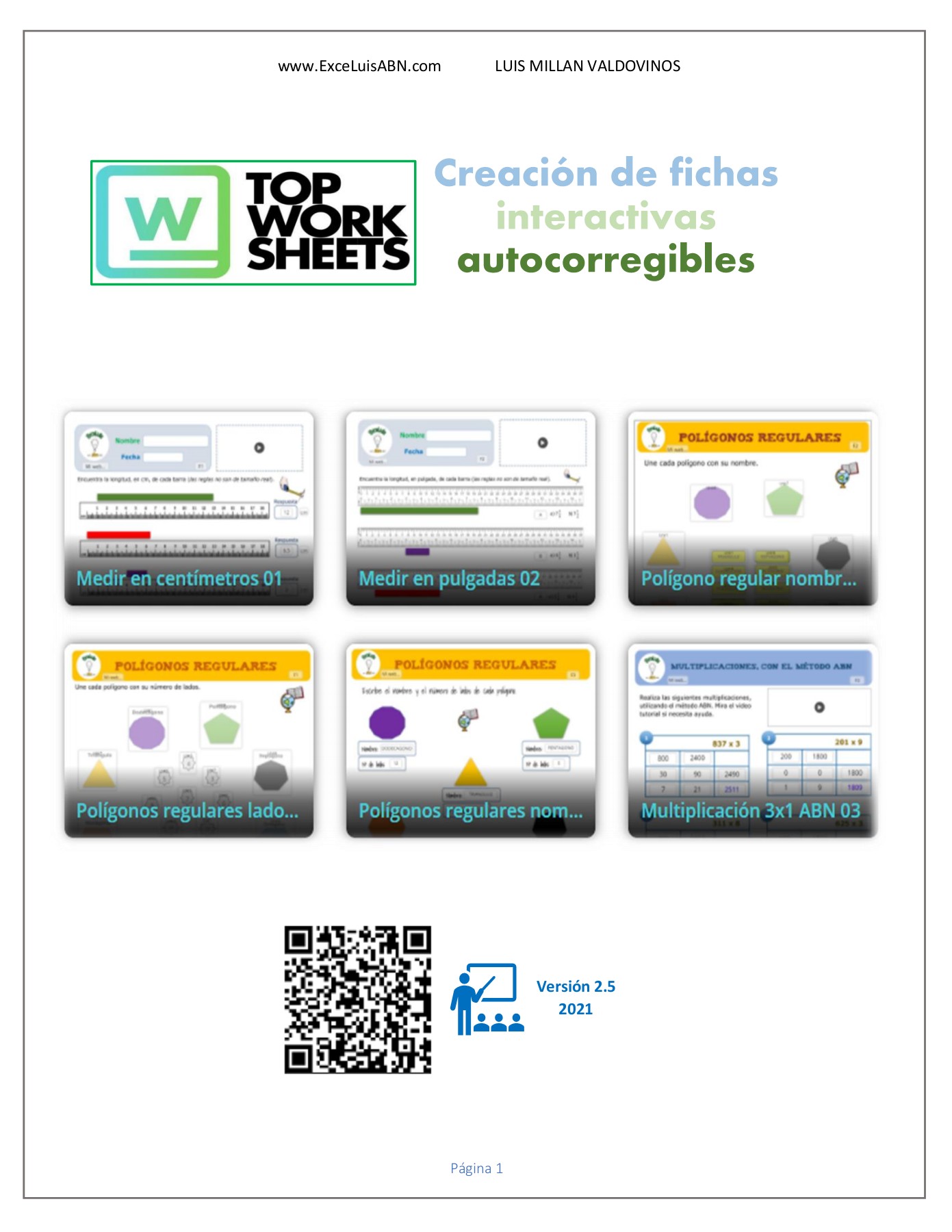 Tutorial TopWorksheets v2.5 - Luis Millán V. - Página 1 | Flip PDF en línea | PubHTML5