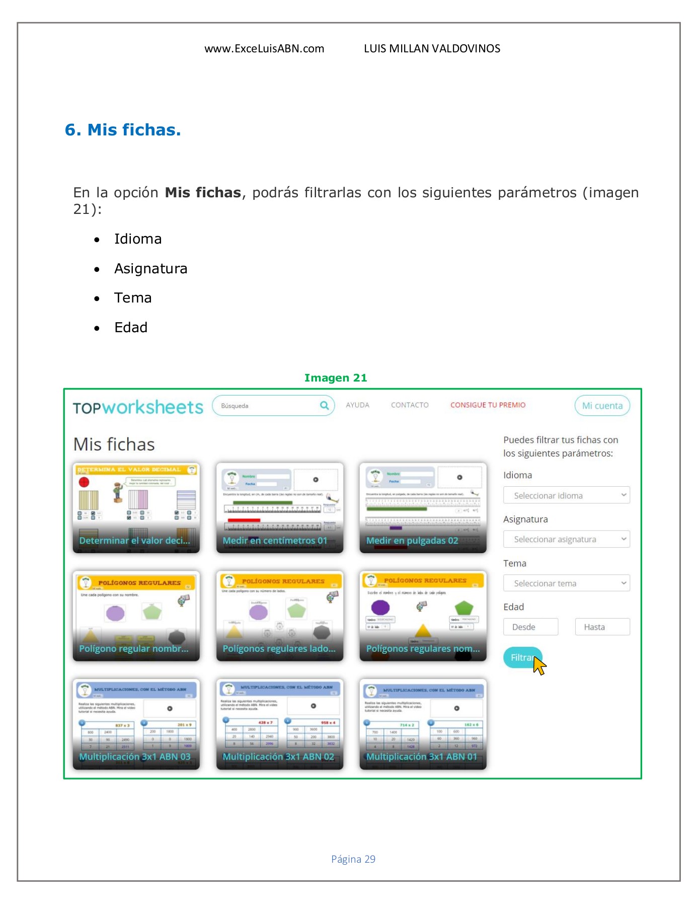 Tutorial TopWorksheets v2.5 - Luis Millán V. - Página 29 | Flip PDF en línea | PubHTML5