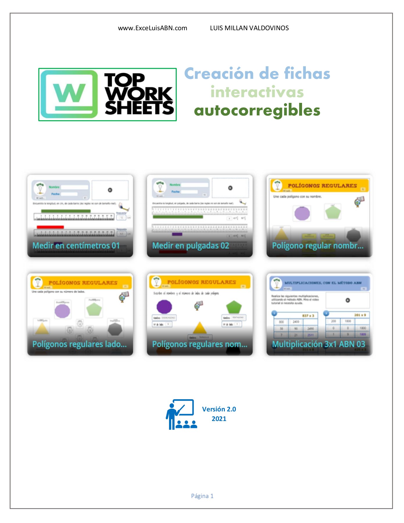 Tutorial TopWorksheets v2.0 - Luis Millán V. - Página 1 - 33 | Flip PDF en línea | PubHTML5