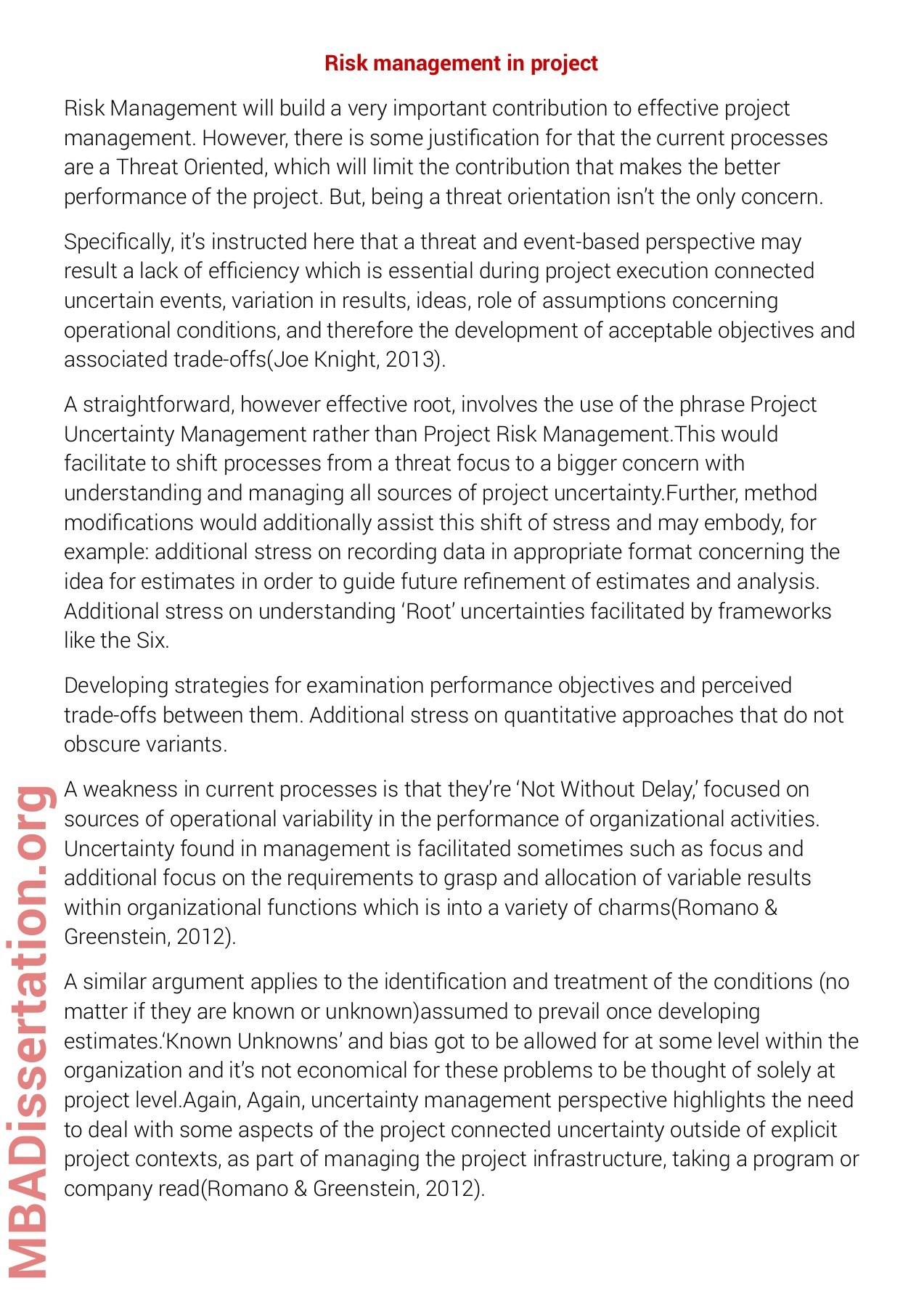 MBA Dissertation Sample on Project Management - MBADissertation - Page ...