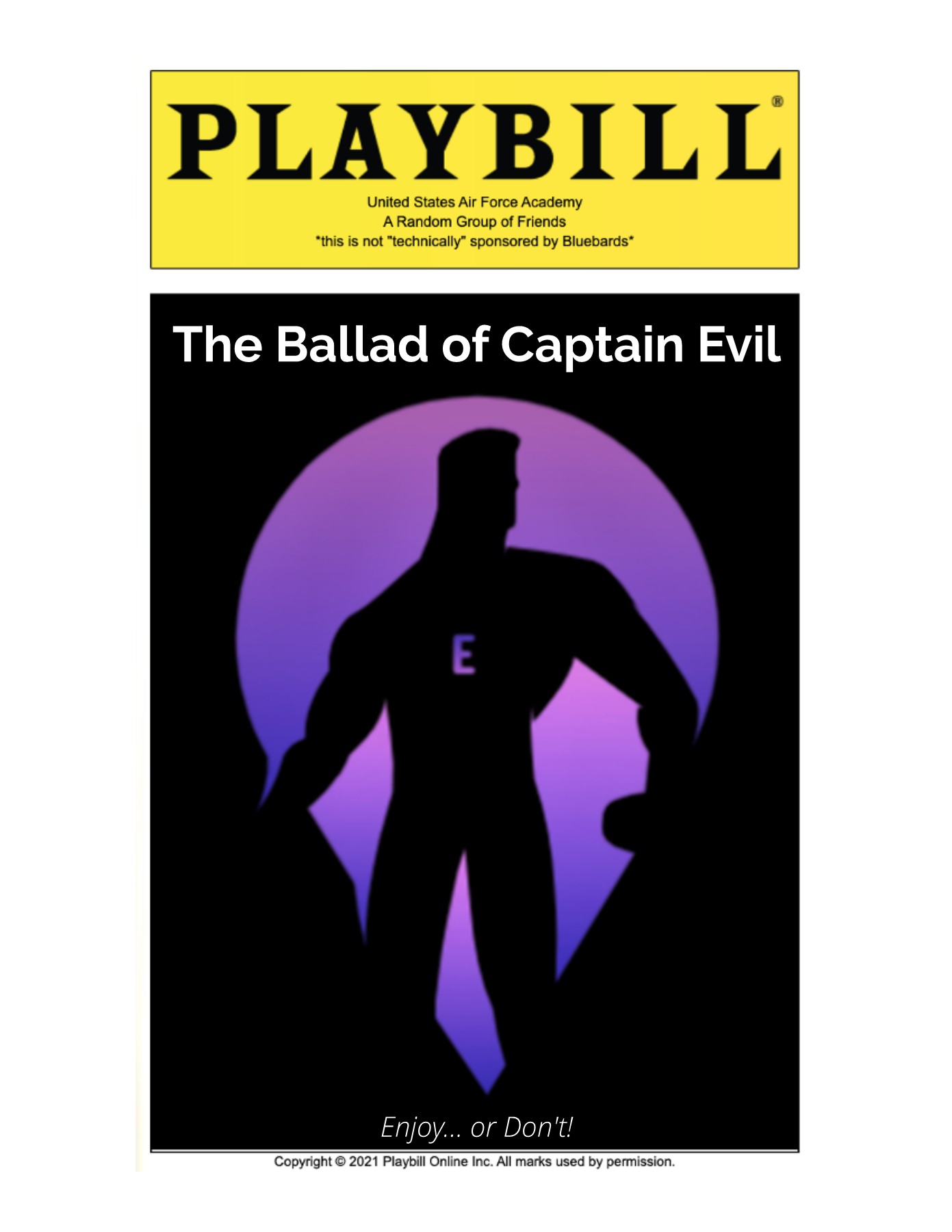 The Ballad of Captain Evil Playbill - marc.napolitano - Page 1 - 8 ...