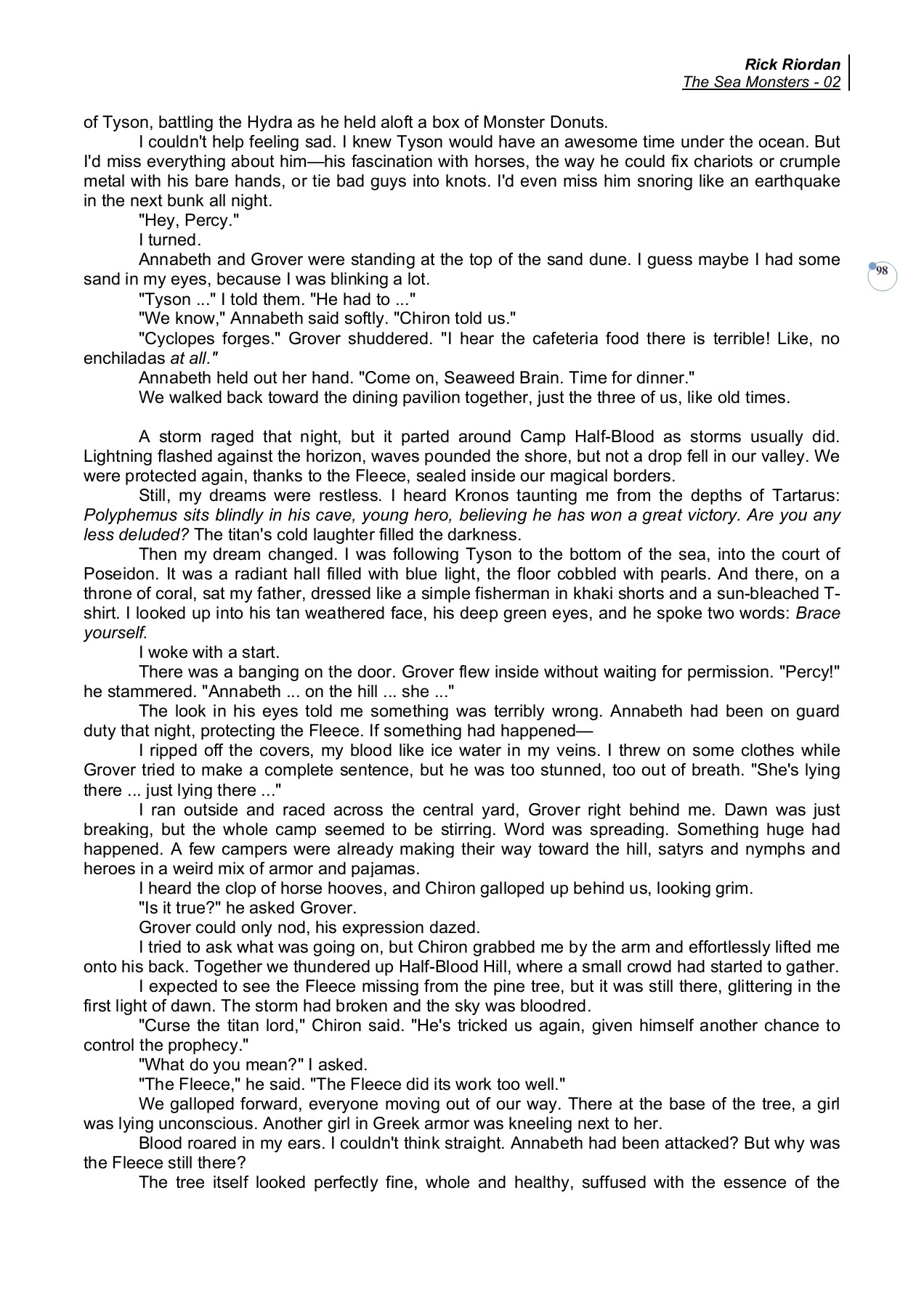 Percy Jackson and the Olympians #2 – The Sea Of Monsters by Rick Rordan ...