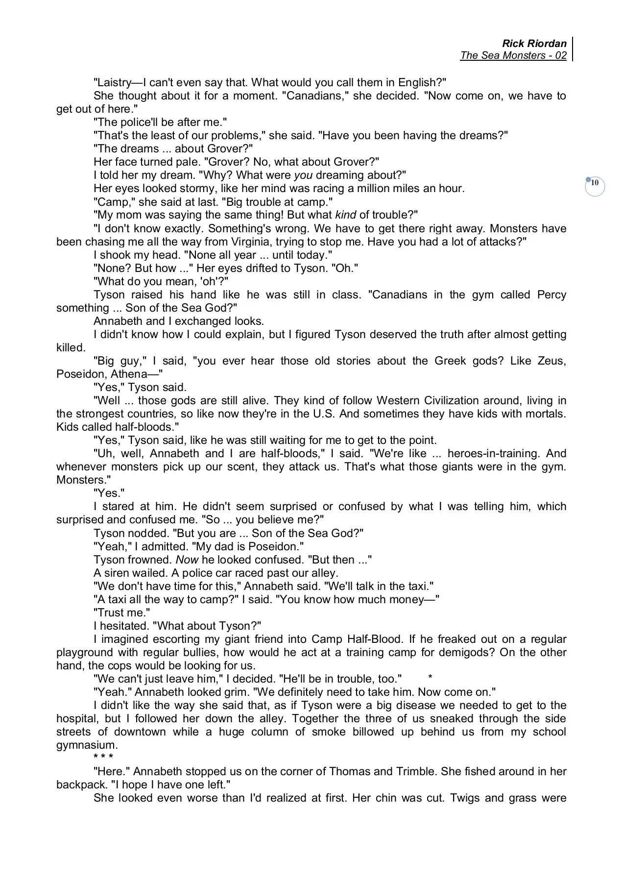 Percy Jackson and the Olympians #2 – The Sea Of Monsters by Rick Rordan ...