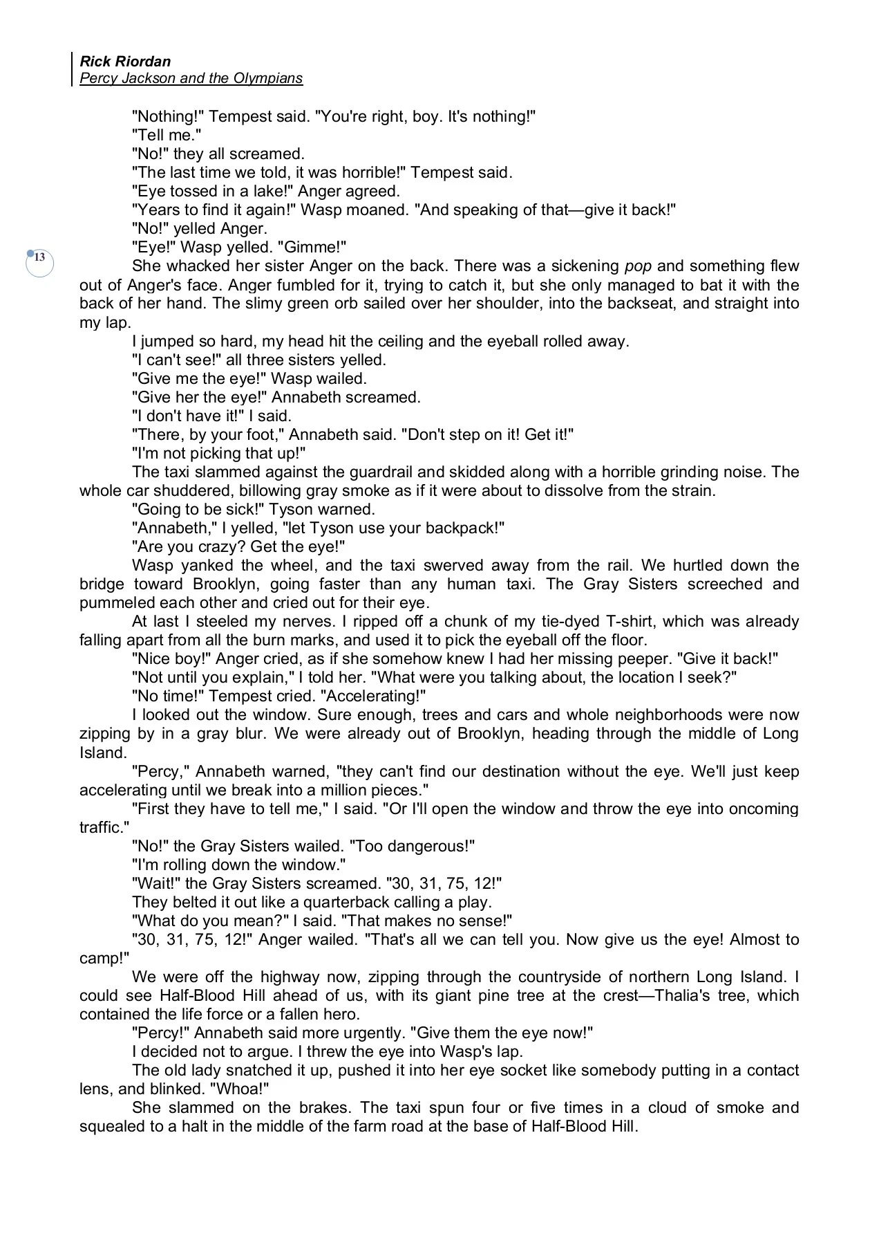 Percy Jackson and the Olympians #2 – The Sea Of Monsters by Rick Rordan ...