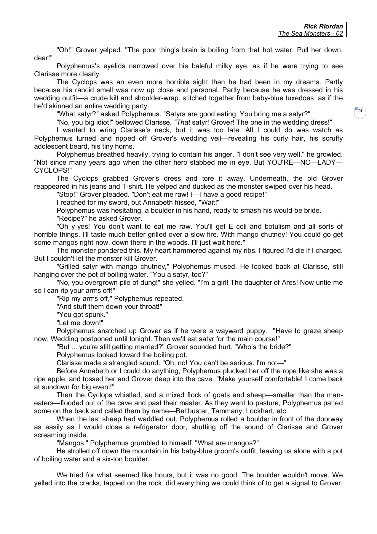 Percy Jackson and the Olympians #2 – The Sea Of Monsters by Rick Rordan ...