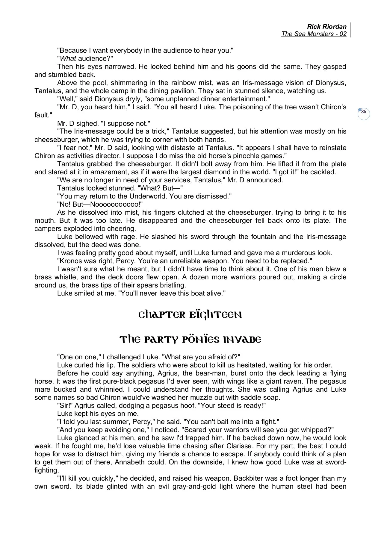 Percy Jackson and the Olympians #2 – The Sea Of Monsters by Rick Rordan ...