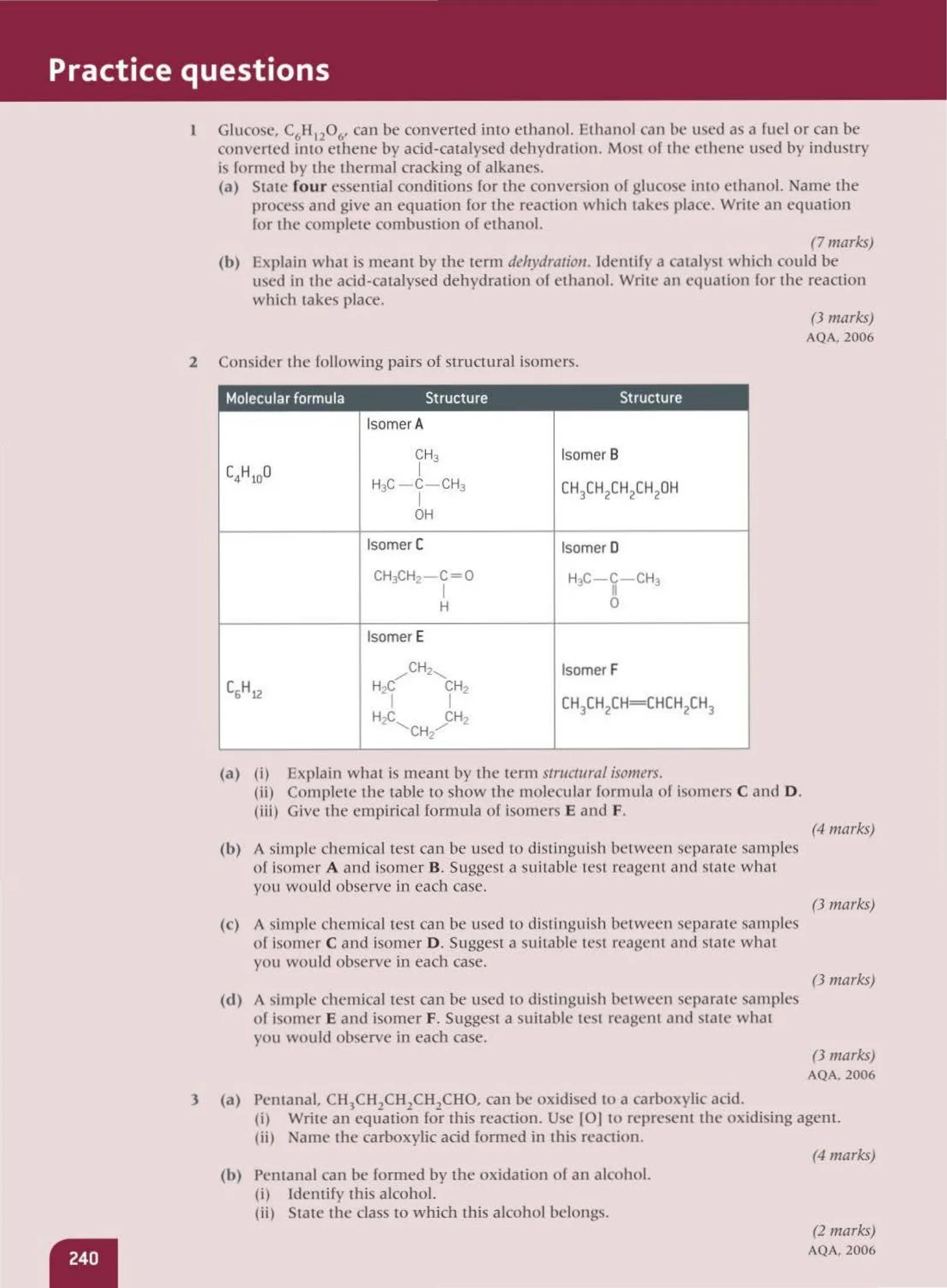 Aqa Chemistry a Level Student Book - THE MANTHAN SCHOOL - Page 252 ...