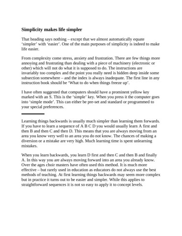 Simplicity - Edward de Bono - THE MANTHAN SCHOOL - Page 26 | Flip PDF Online | PubHTML5