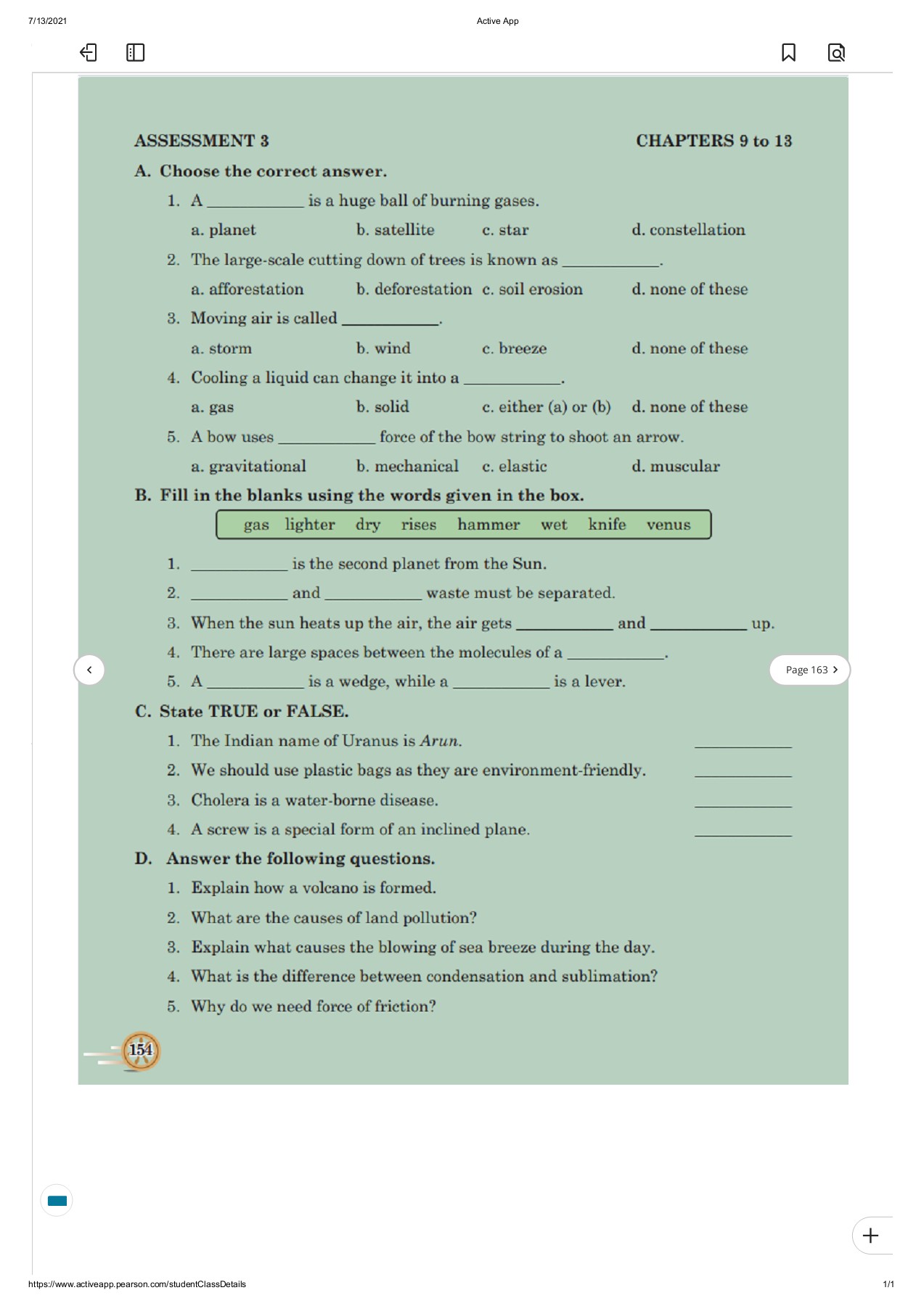 Universal Science Grade -4 - THE MANTHAN SCHOOL - Page 163 | Flip PDF ...