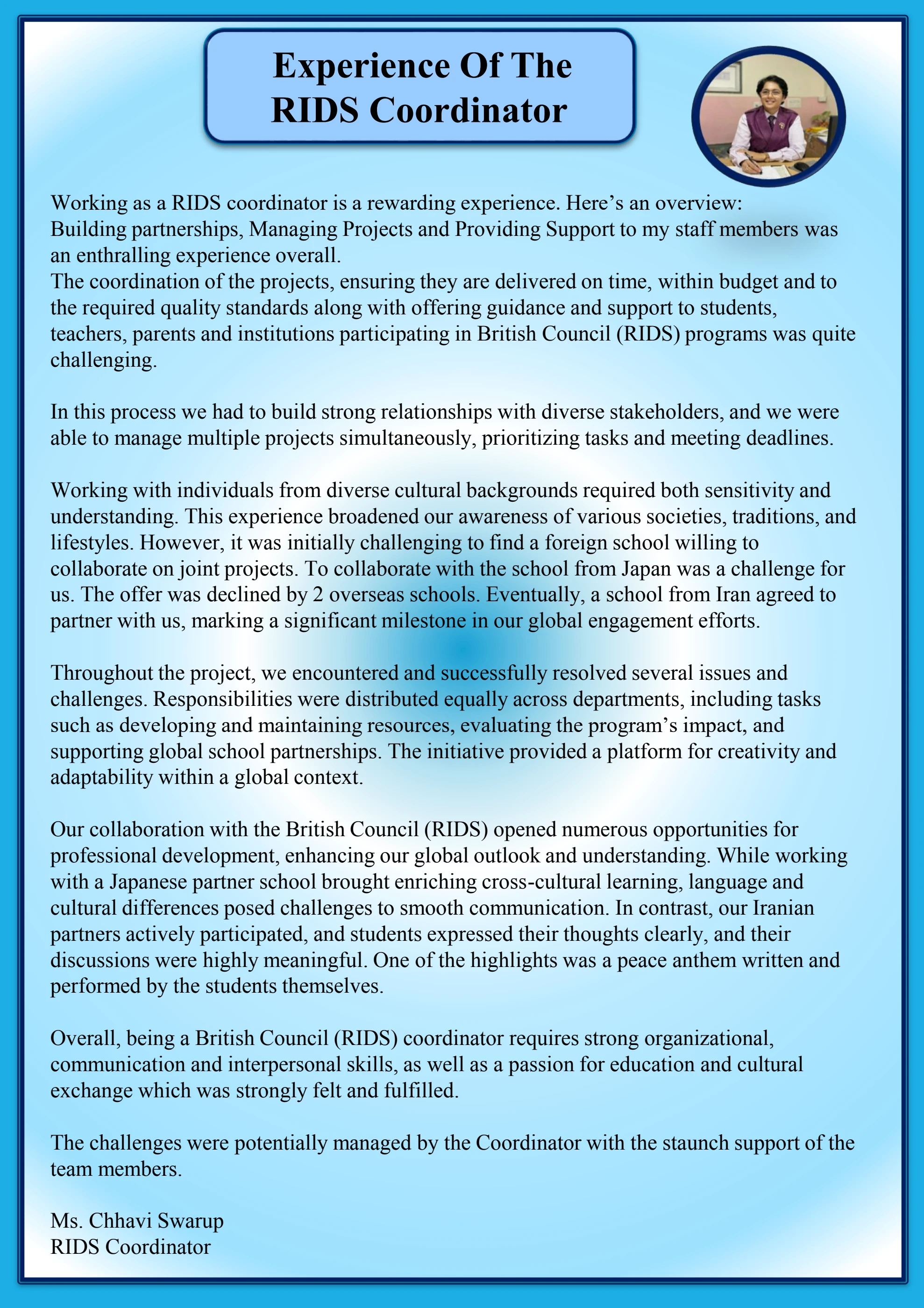 The Manthan School RIDS Dossier ID-RIDS24194 - THE MANTHAN SCHOOL ...