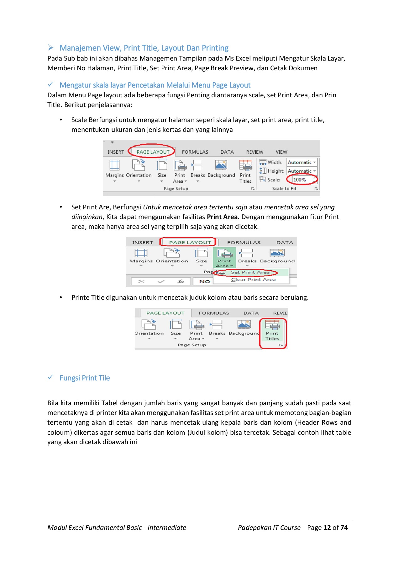 00. Modul - Excel Fundamental Basic - Intermediate - iyasagiast - Page 13 | Flip PDF Online ...
