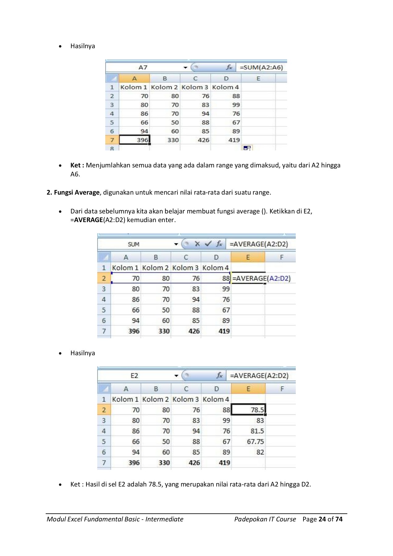 00. Modul - Excel Fundamental Basic - Intermediate - iyasagiast - Page 25 | Flip PDF Online ...