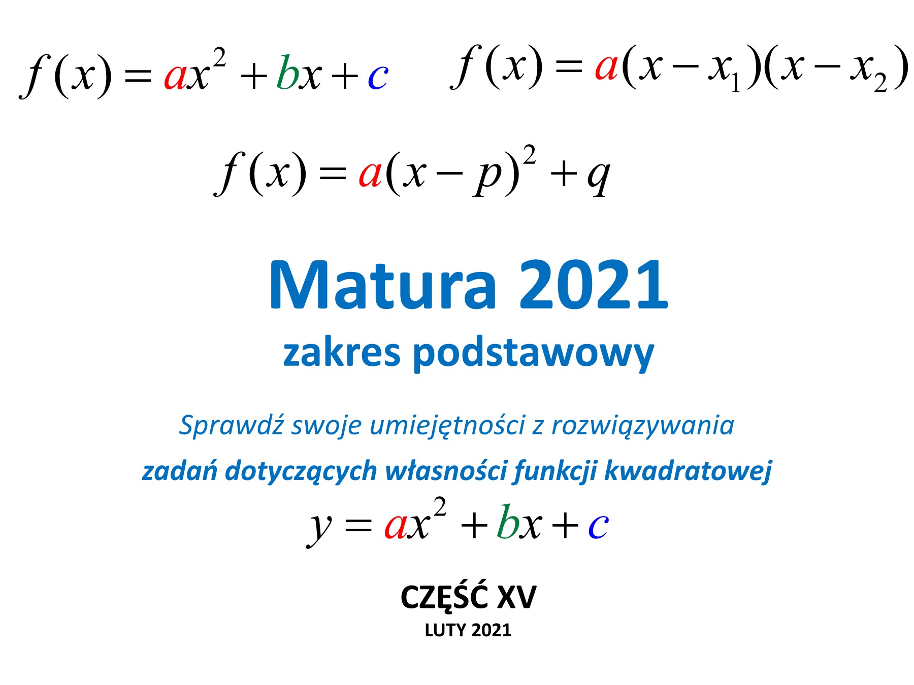 Matura 2021 Funkcja kwadratowa - matematyka34.za - Page 1 - 26 | Flip ...