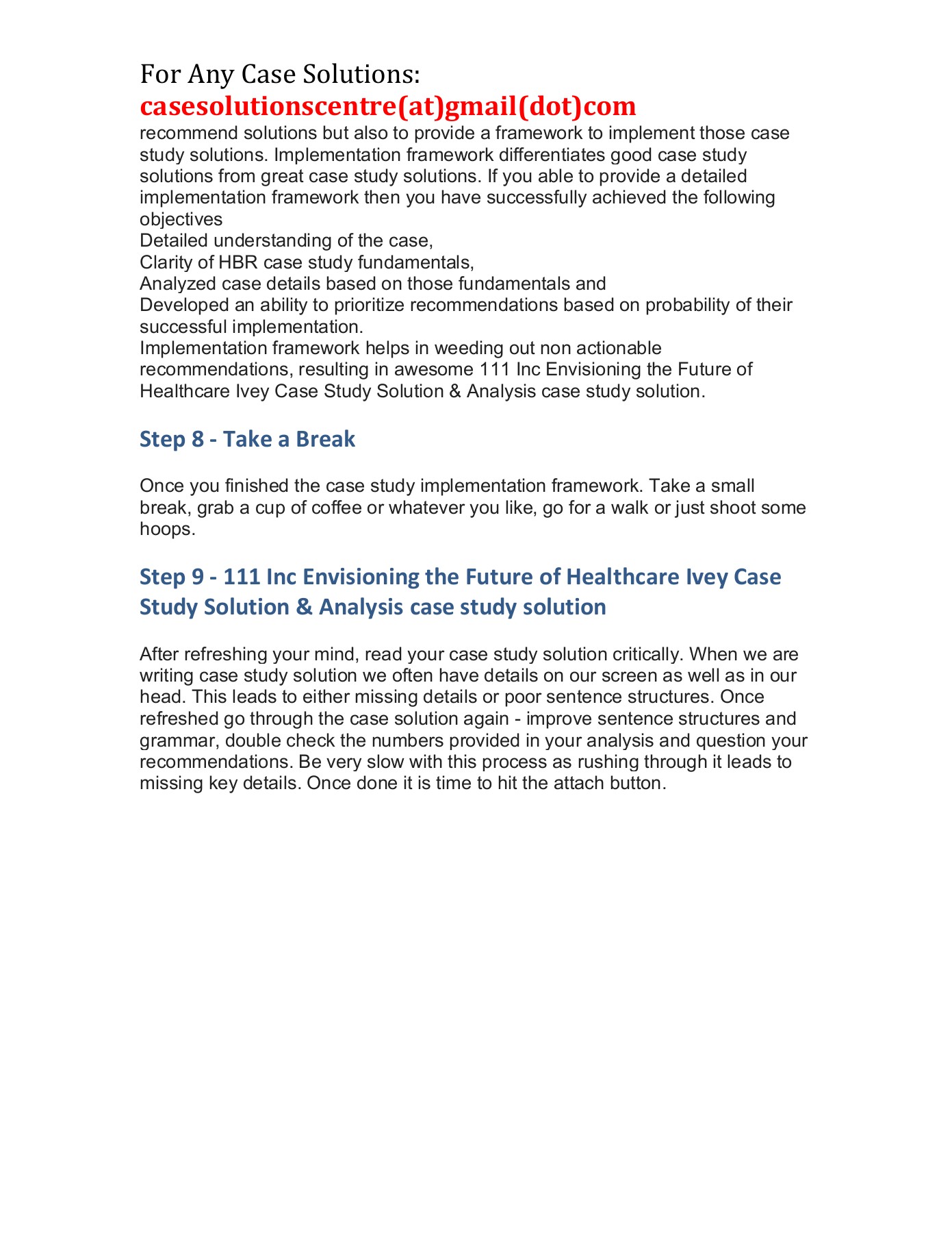 111 Inc Envisioning the Future of Healthcare Ivey Case Study Solution ...