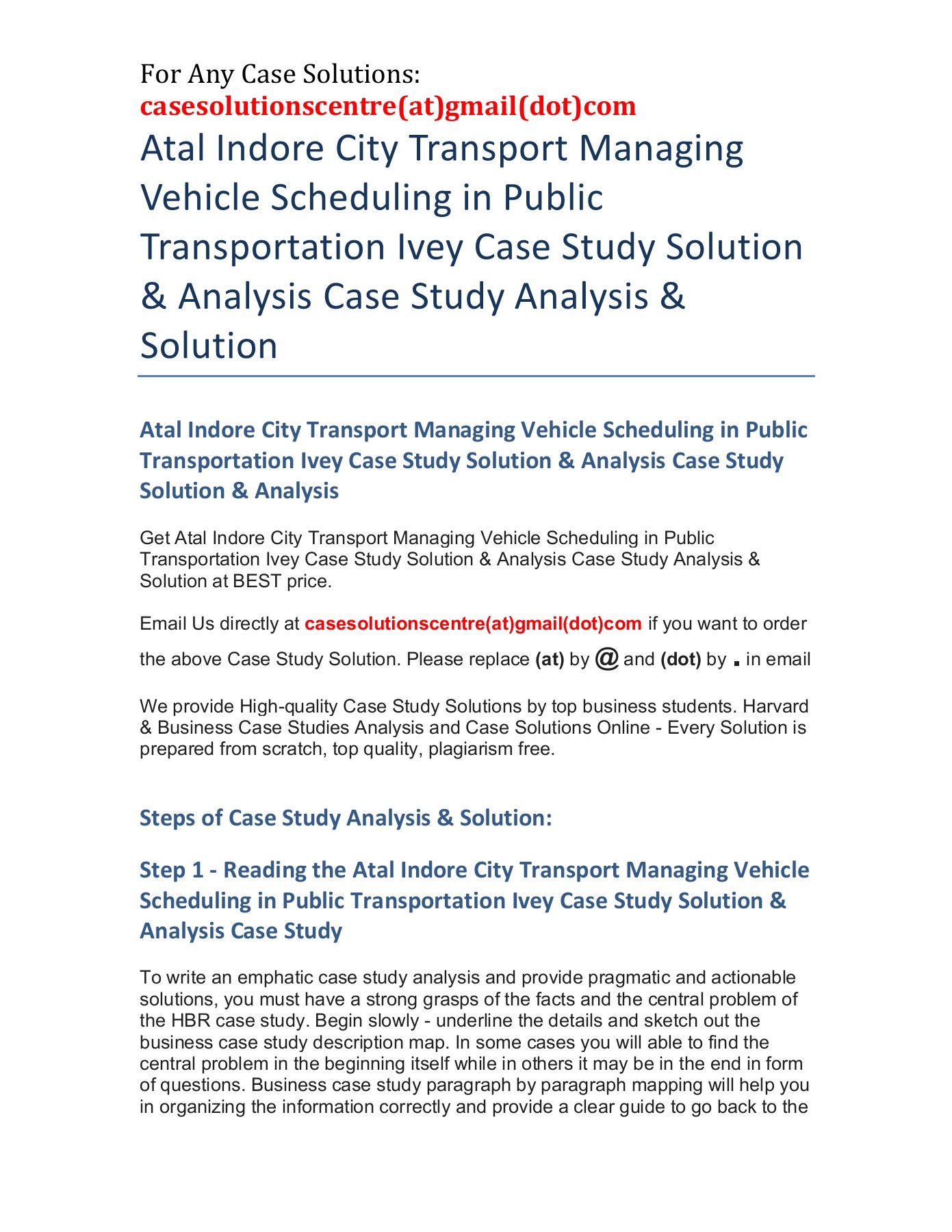 Atal Indore City Transport Managing Vehicle Scheduling in Public ...