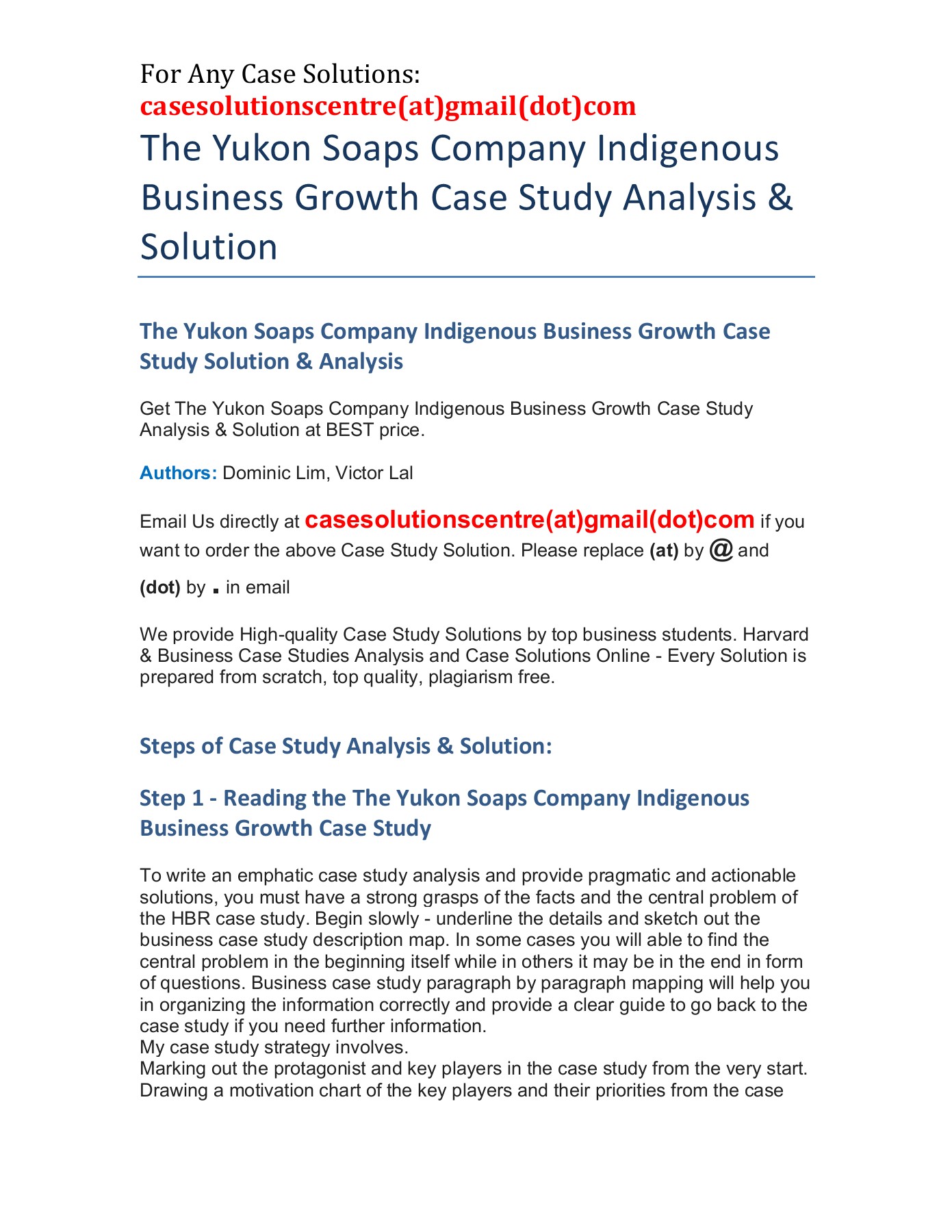 The Yukon Soaps Company Indigenous Business Growth Ivey Case Study Solution & Analysis - Case ...