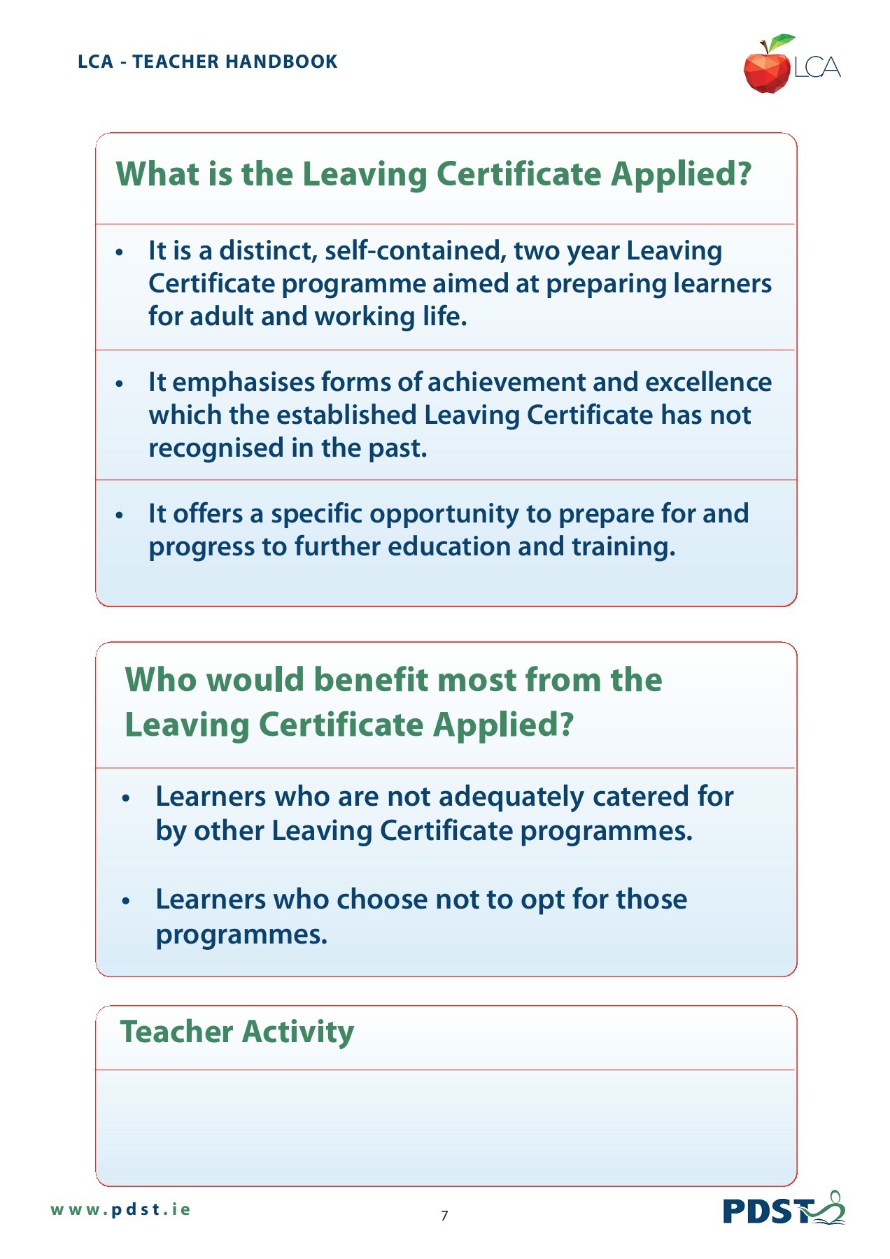LCA Teacher Handbook - dp - Page 7 | Flip PDF Online | PubHTML5