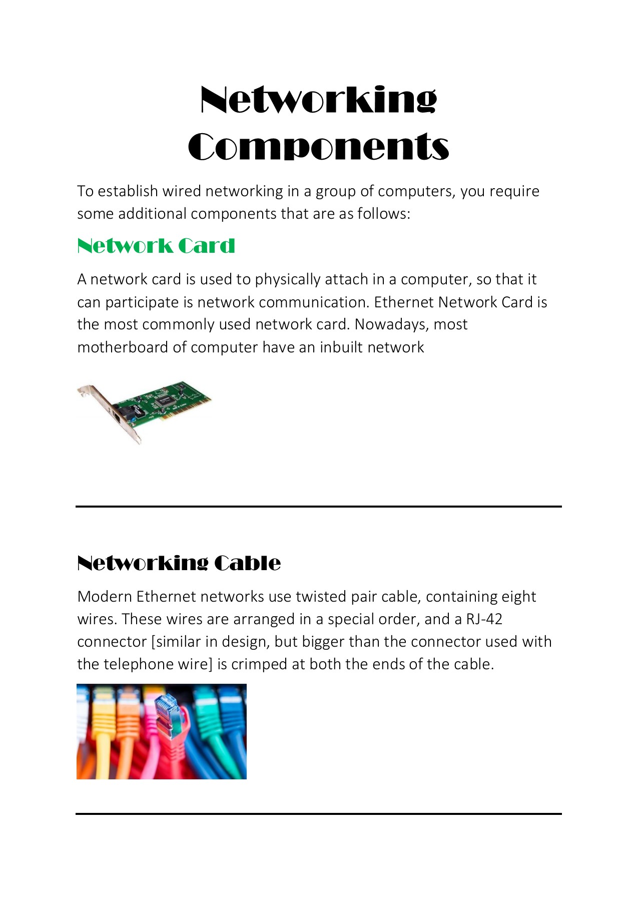Networking Components-converted - JIYA BANSAL - Page 1 - 3 | Flip PDF ...