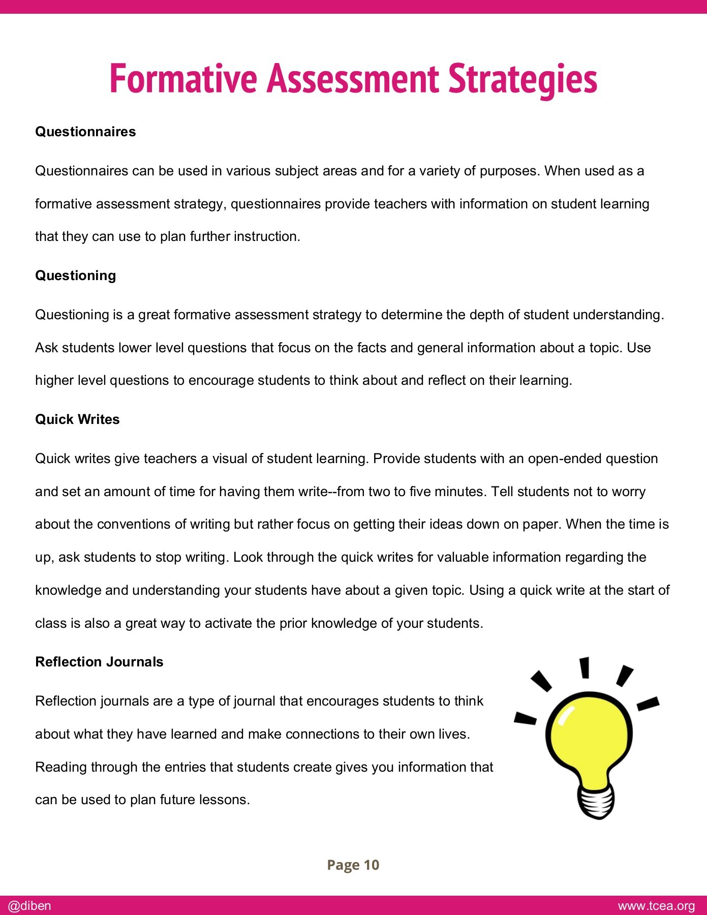 Formative Assessment Strategies and Digital Tools eBook - cgarcia ...