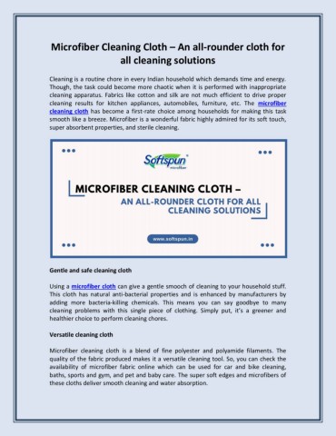 Microfiber Cleaning Cloth