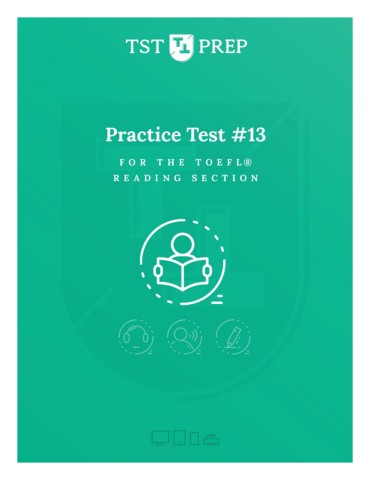 01.13, TST Prep Test 13, The Reading Section ...