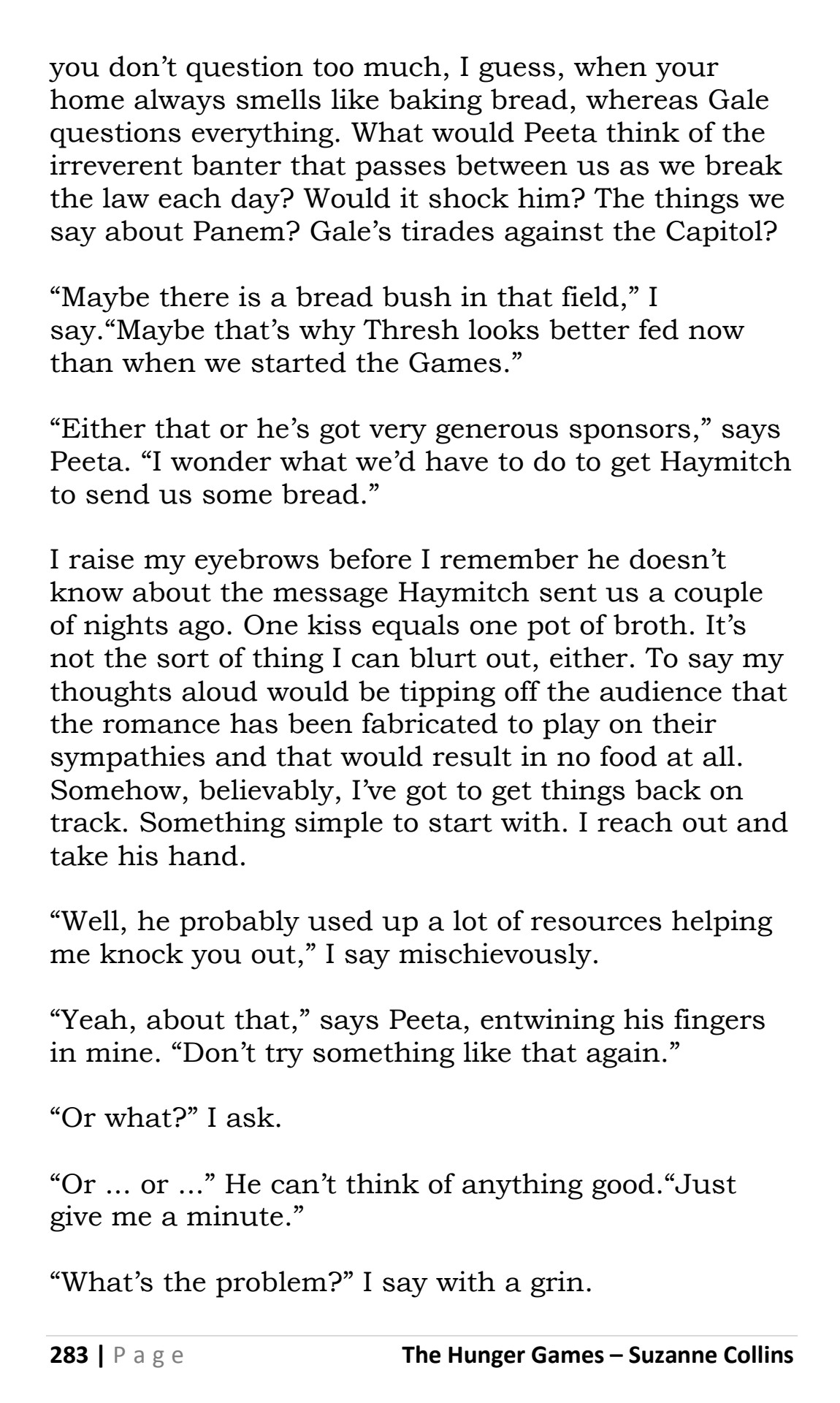 Book 1 - The Hunger Games - catherinescrossculturalcafe - Page 283 ...