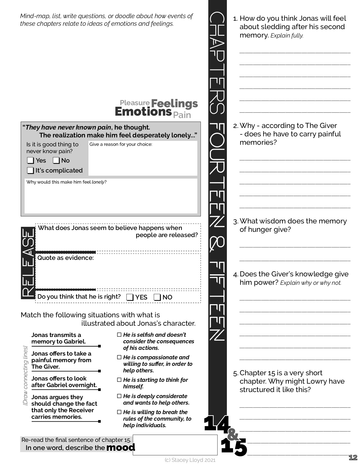 The Giver Student Workbook - catherinescrossculturalcafe - Page 15 ...