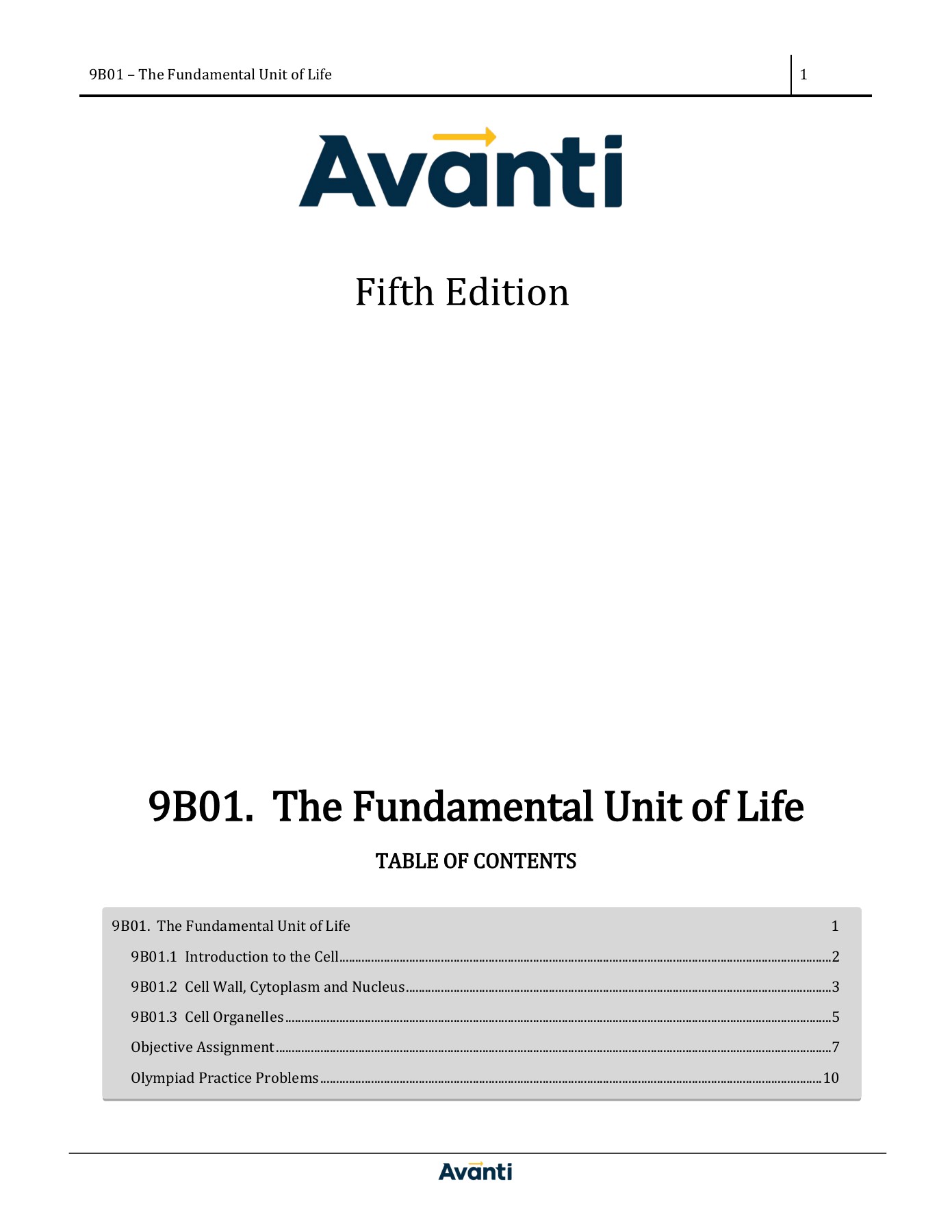 9B01_The Fundamental Unit of Life_Avanti Module - CLASSKLAP - Page 1 - 14 | Flip PDF Online ...