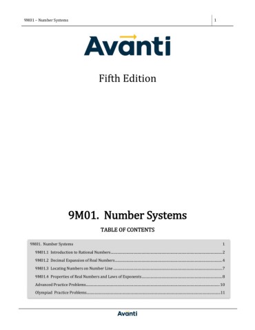 9M01_Number Systems_Avanti Module - IMAX - Page 1 - 13 | Flip PDF ...