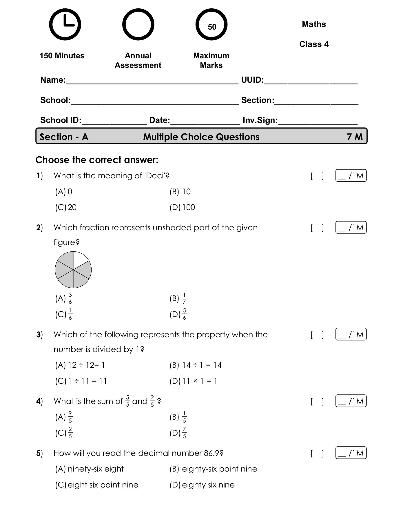 Bridge Course-AA_QP_2Part_G04_MATHS_BEG_A_50_AY2021_EY1920_QP_Assesment ...