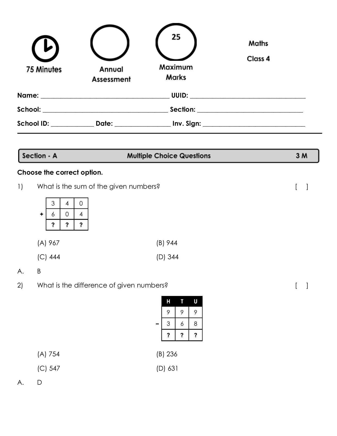 Summit_Maths_Grade 4_Bridge Course_AK_Assesment - CLASSKLAP - Page 1 ...